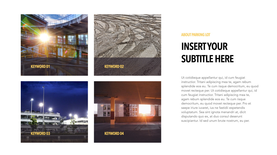 Parking Lot Keynote Templates for Creatives|Construction