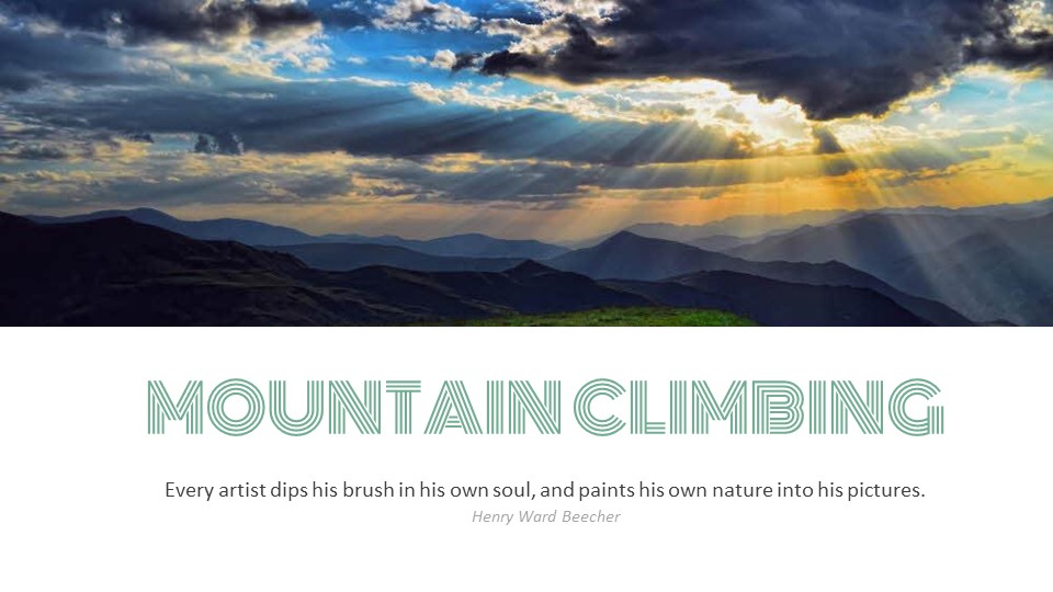 Adventure Mountaineering Free - best google slides templates