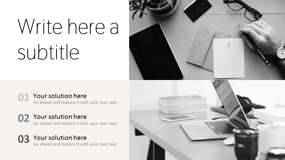 Office Desk Simple Presentation Google Slides Template|Business