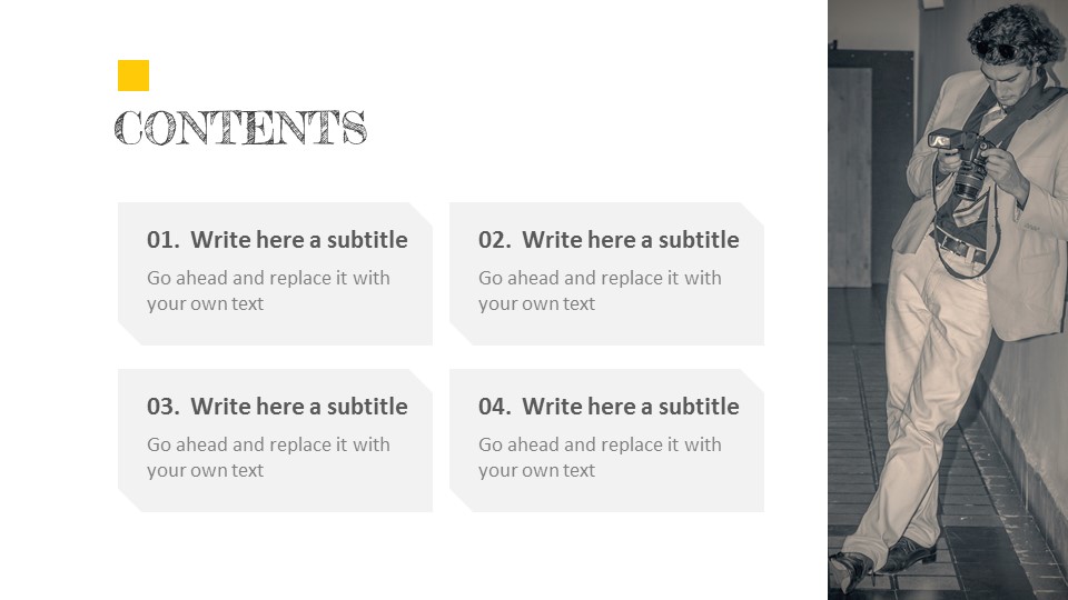 Photographer Simple Presentation Google Slides Template
