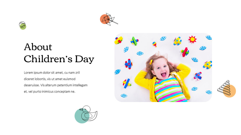 Children's Day slide template|Education|PPT