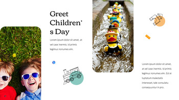 Children's Day slide template|Education|PPT