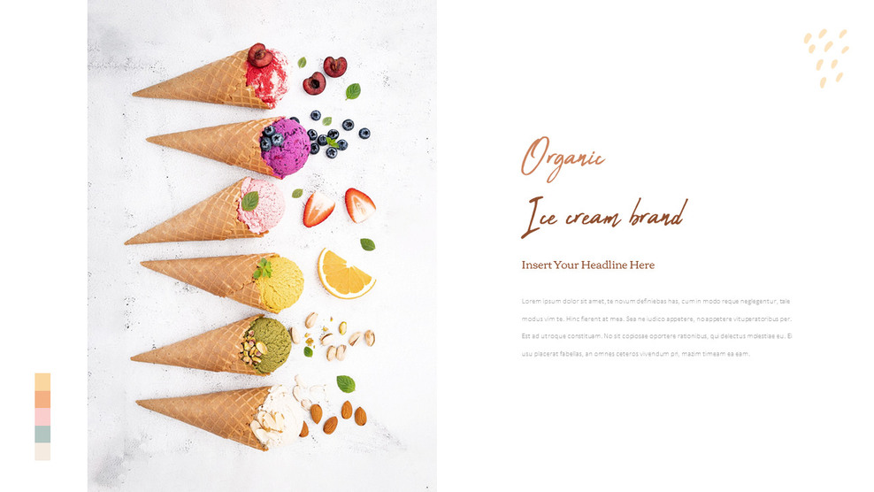 Organic Ice Cream PPT Presentation Samples|Business|Templates