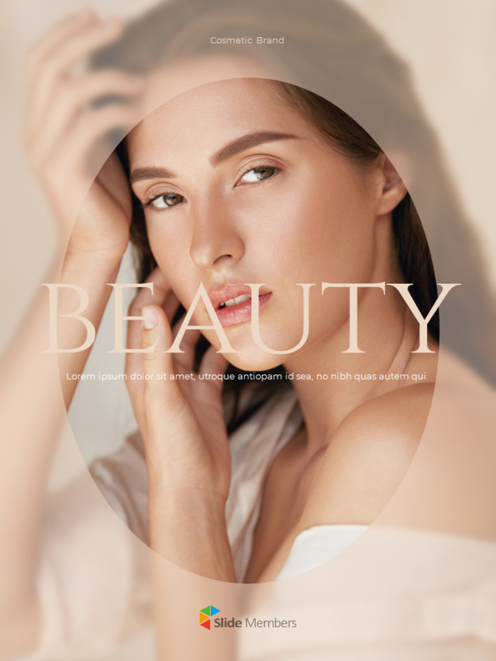 Cosmetic Brand Beauty Theme presentation slide design