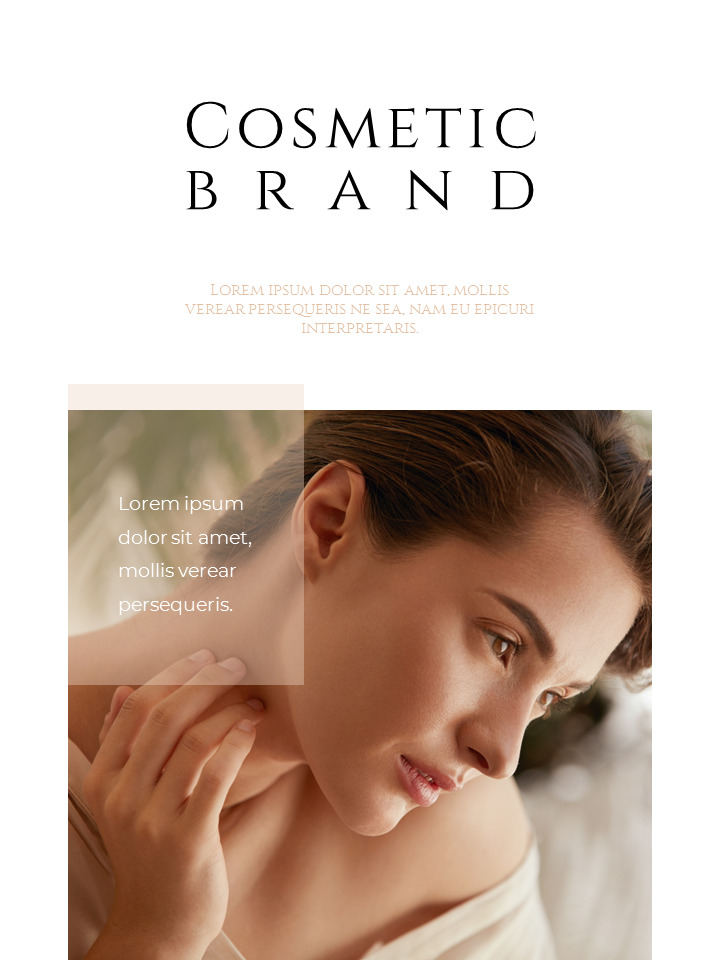 Cosmetic Brand Beauty Theme presentation slide design