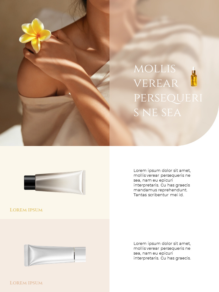 Cosmetic Brand Beauty Theme presentation slide design