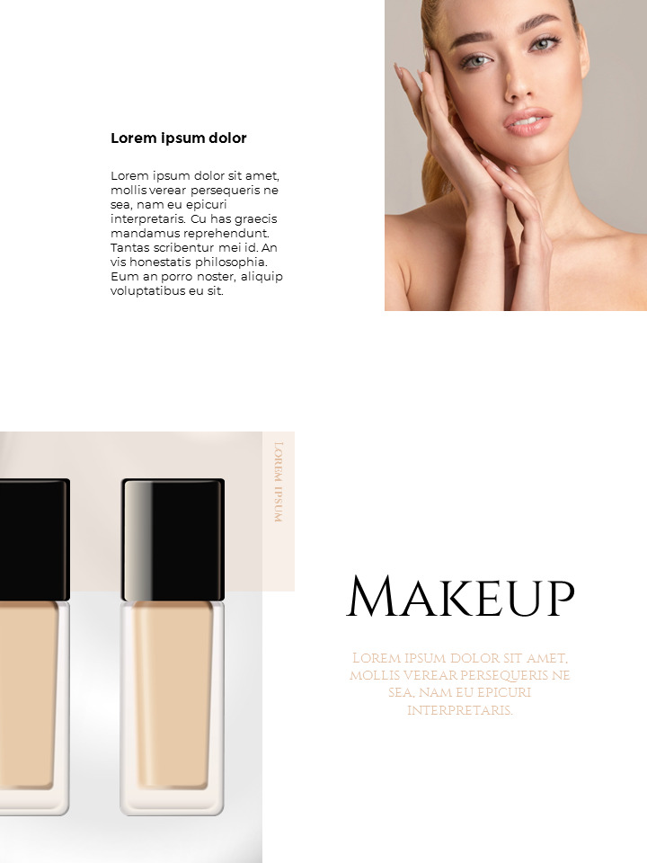 Cosmetic Brand Beauty Theme presentation slide design