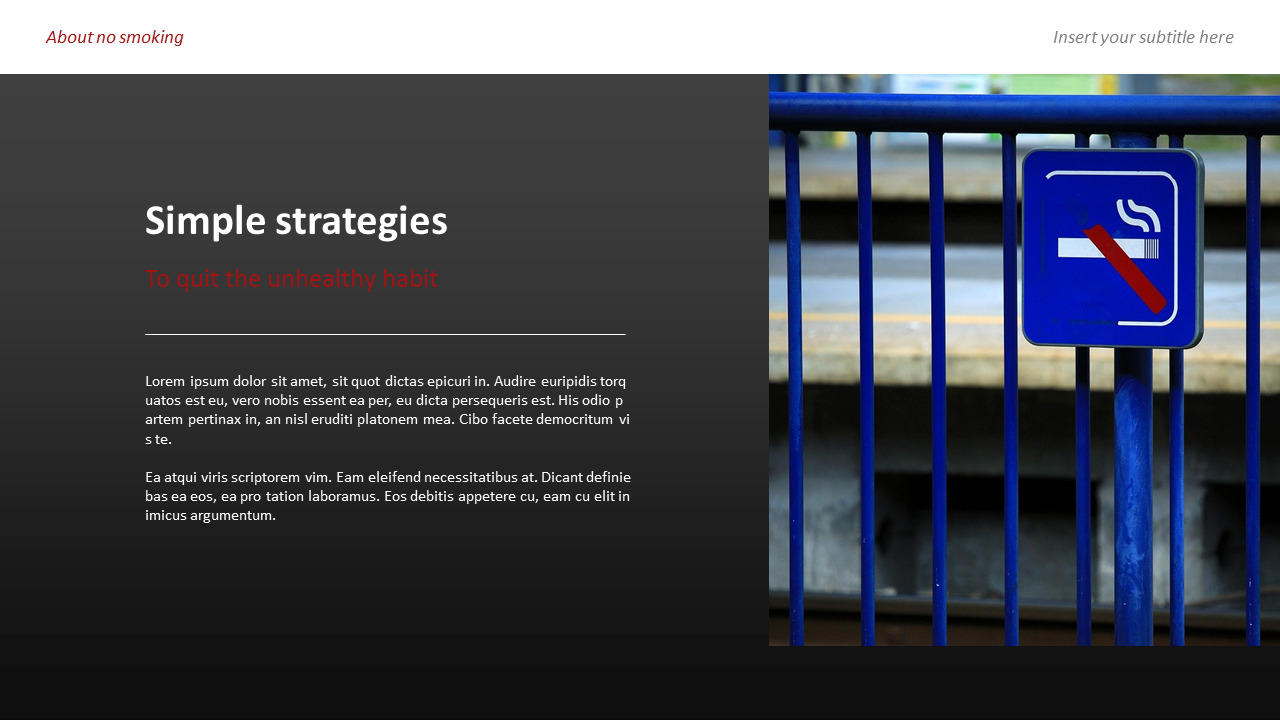 No Smoking Google Slides Templates|Lifestyle