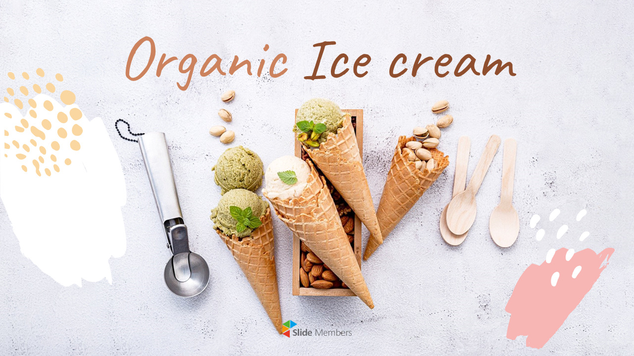 Organic Ice Cream Easy Google Slides Template|Business
