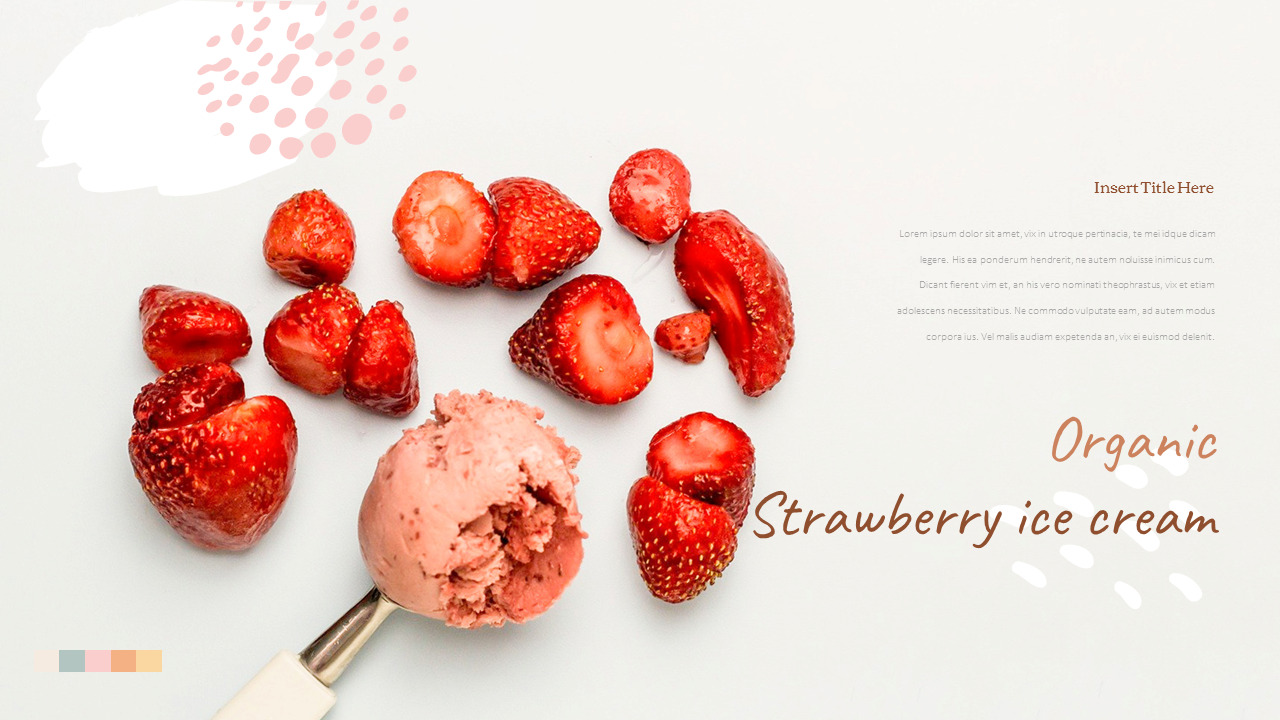 Organic Ice Cream Easy Google Slides Template|Business