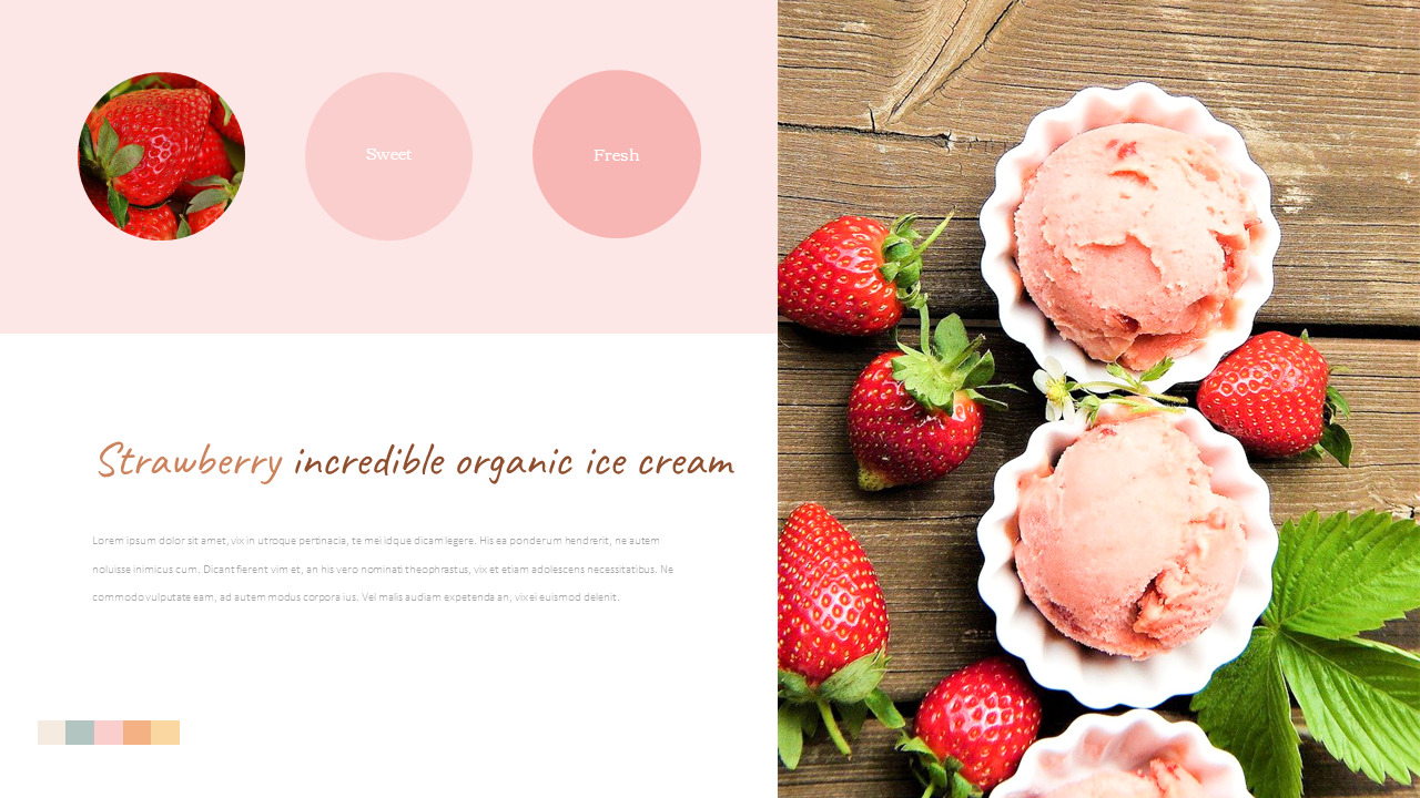 Organic Ice Cream Easy Google Slides Template|Business