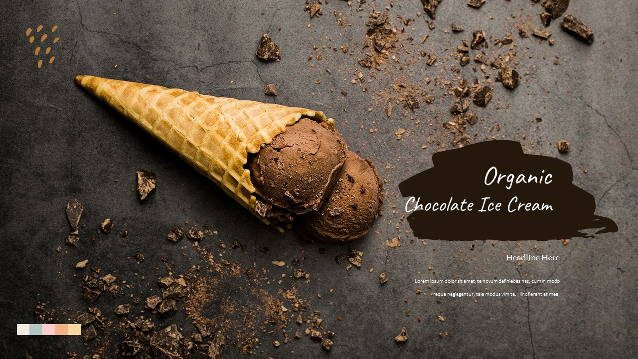 Organic Ice Cream Easy Google Slides Template|Business