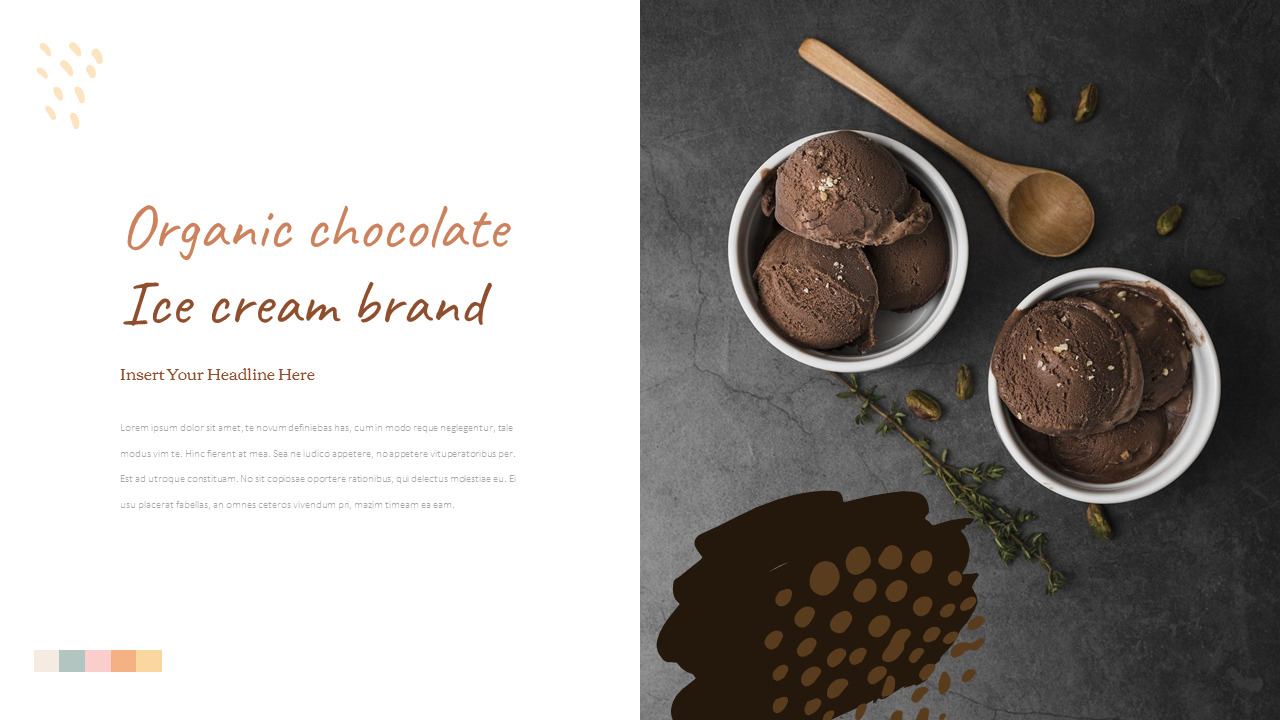 Organic Ice Cream Easy Google Slides Template|Business