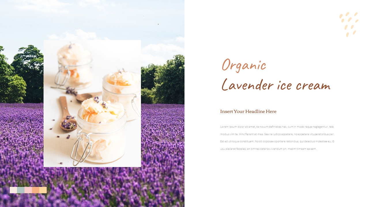 Organic Ice Cream Easy Google Slides Template|Business