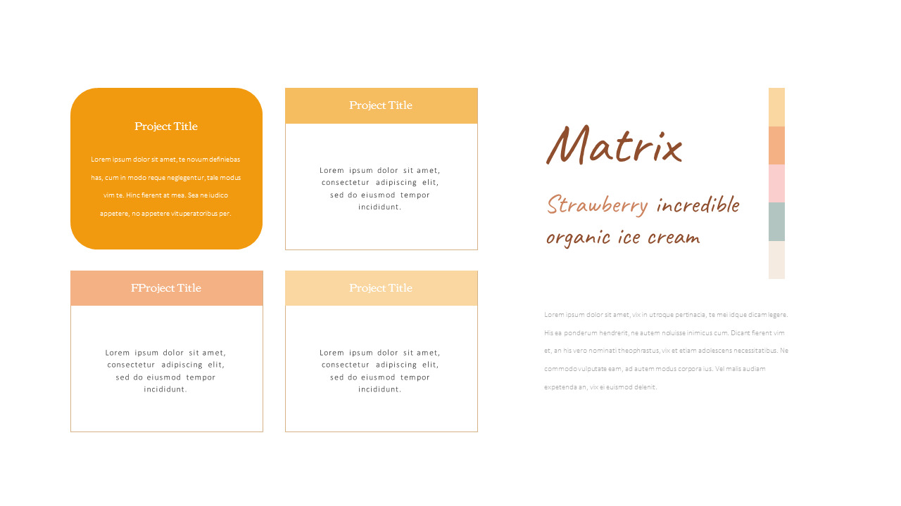 Organic Ice Cream Easy Google Slides Template|Business