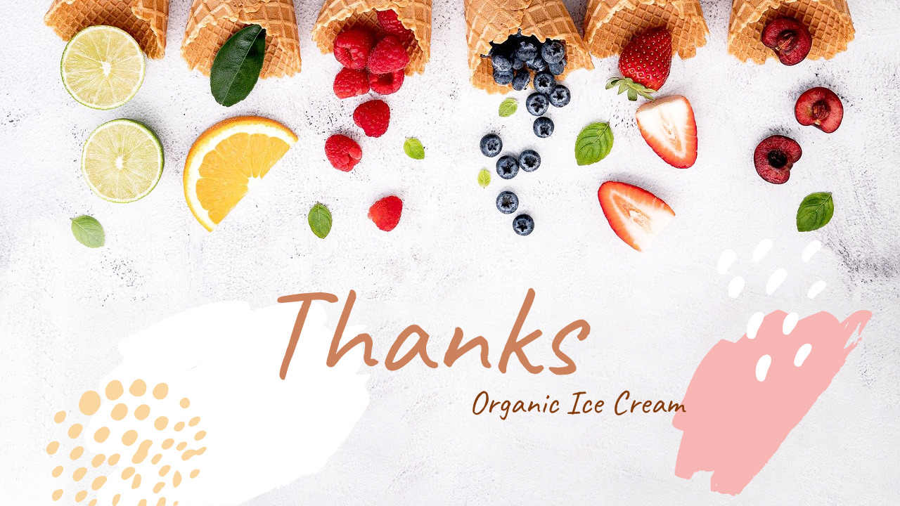 Organic Ice Cream Easy Google Slides Template|Business