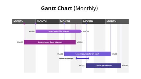 Monthly Gantt Chart|Tables|Diagram
