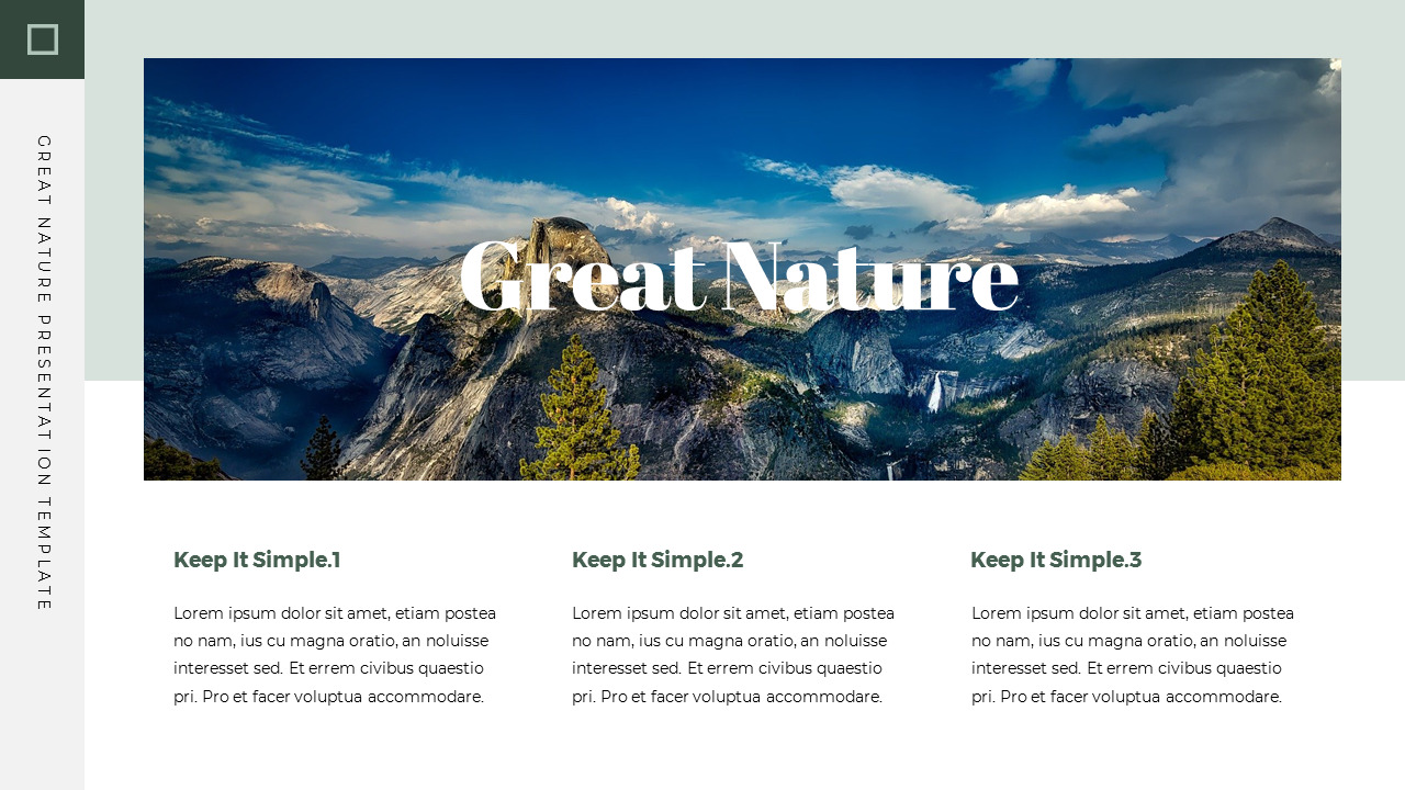 Great Nature Google Slides Template Diagrams Design|Lifestyle