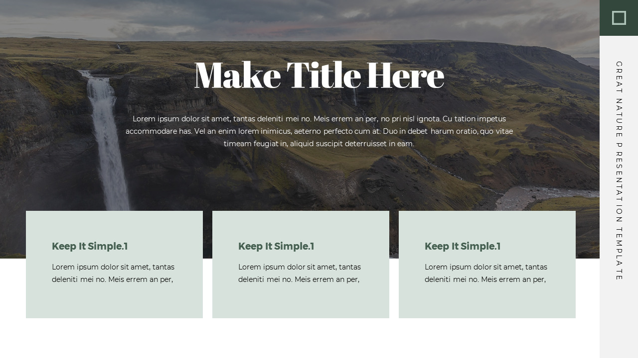 Great Nature Google Slides Template Diagrams Design|Lifestyle