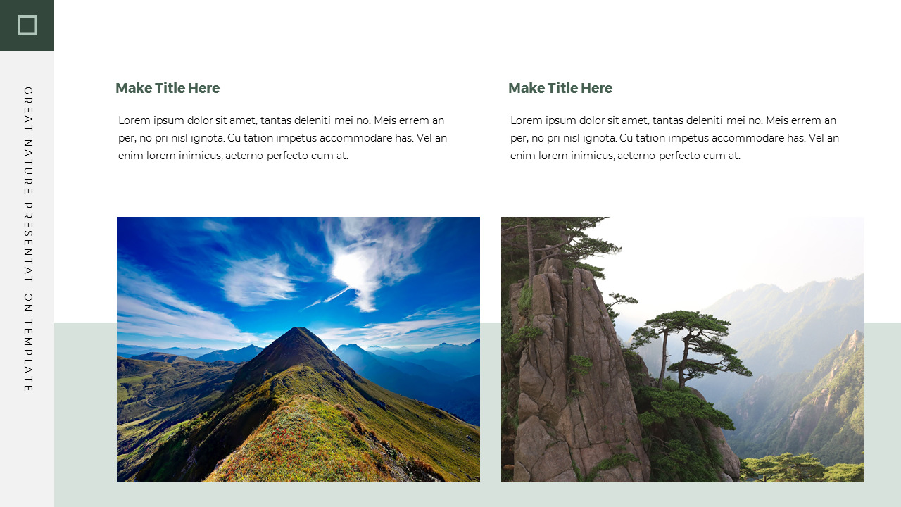 Great Nature Google Slides Template Diagrams Design|Lifestyle