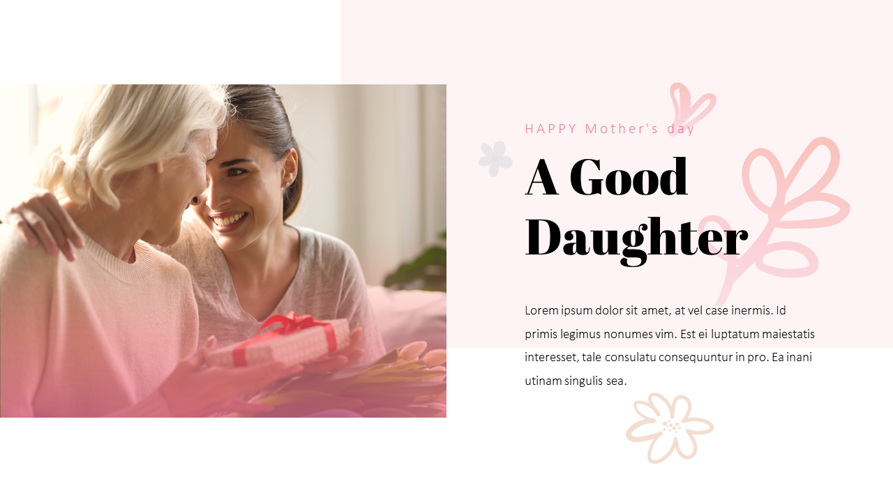 Happy Mothers day Simple Slides Design