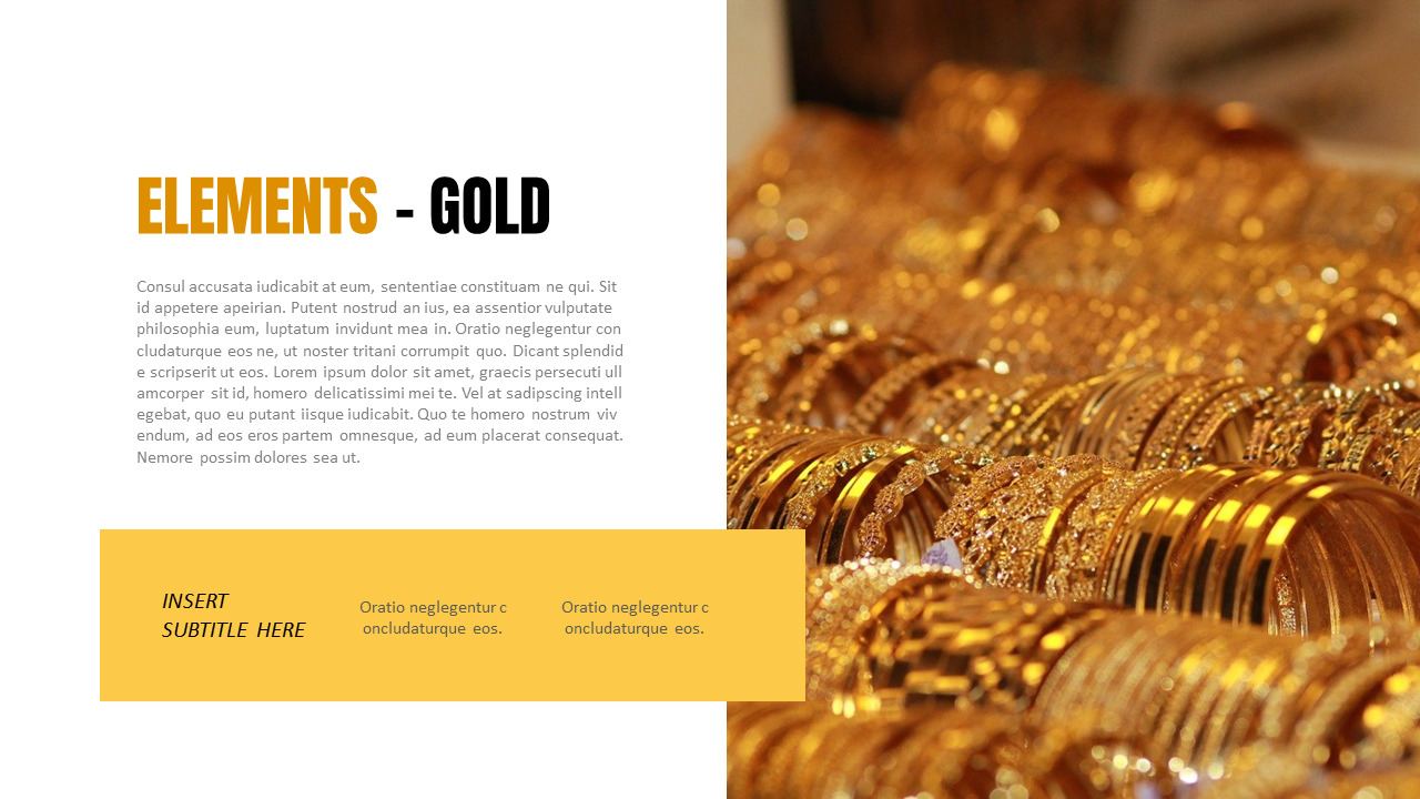 Amazing Facts about Gold Google Slides Presentation|Finance