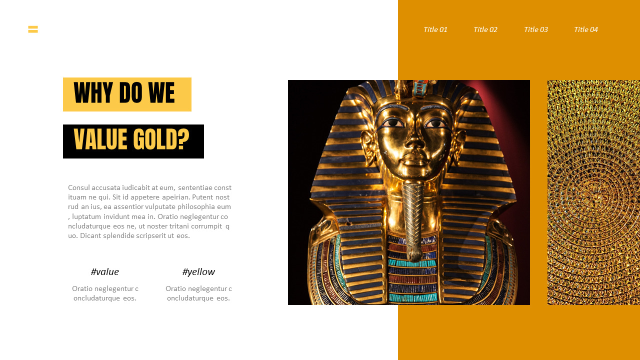 Amazing Facts about Gold Google Slides Presentation|Finance