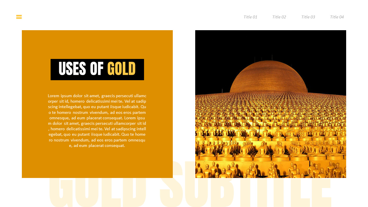Amazing Facts about Gold Google Slides Presentation|Finance