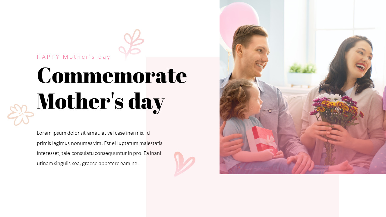 Happy Mothers day Simple Slides Design