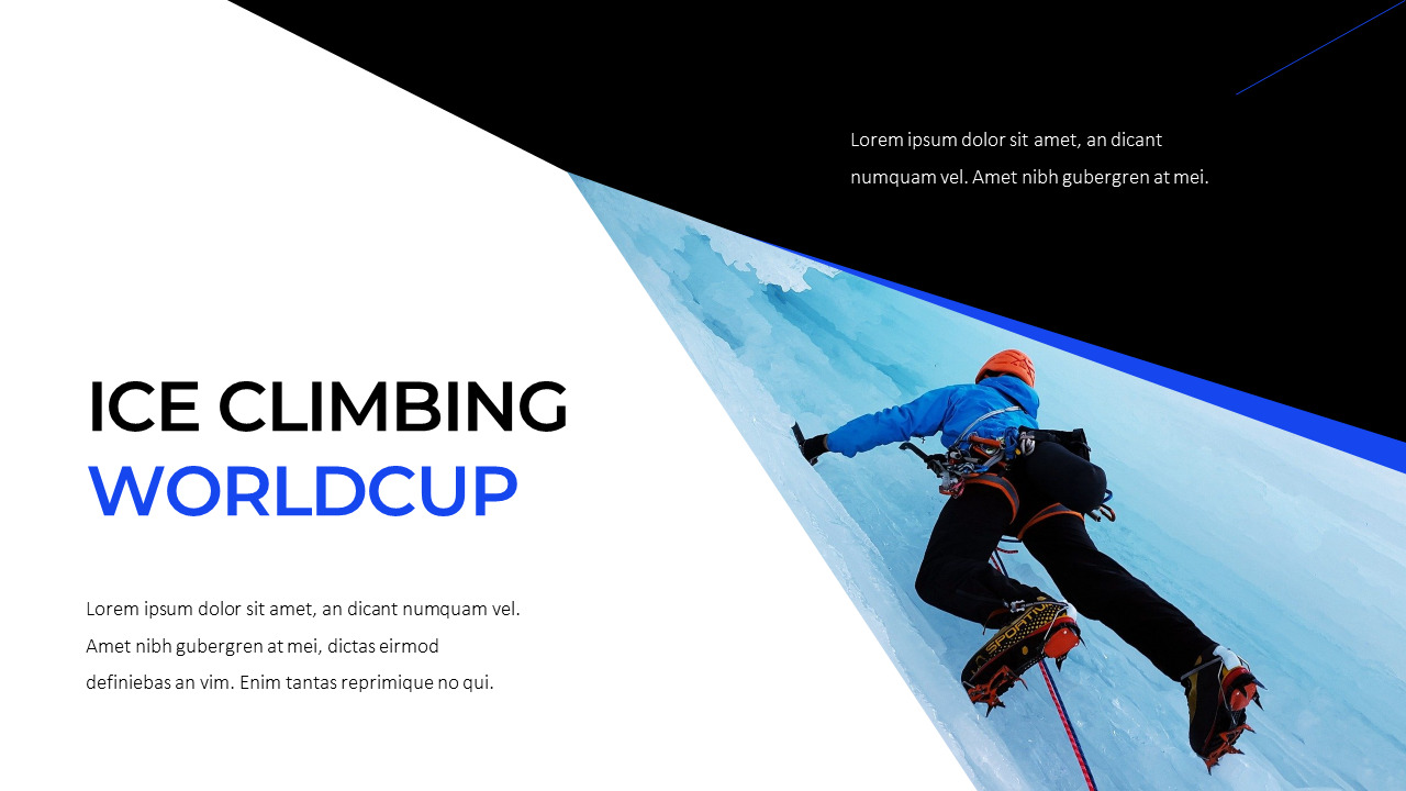 Ice Climbing Google Docs PowerPoint|Sports|Slides