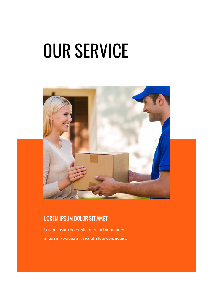Express Delivery Company presentation slide design