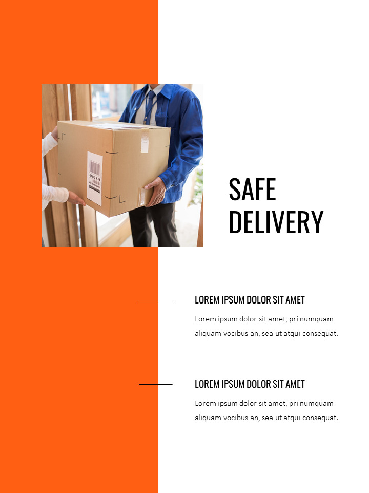 Express Delivery Company presentation slide design