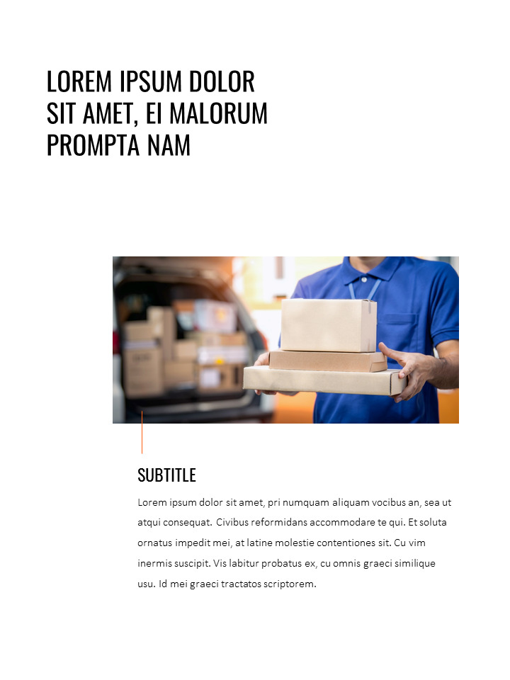 Express Delivery Company presentation slide design