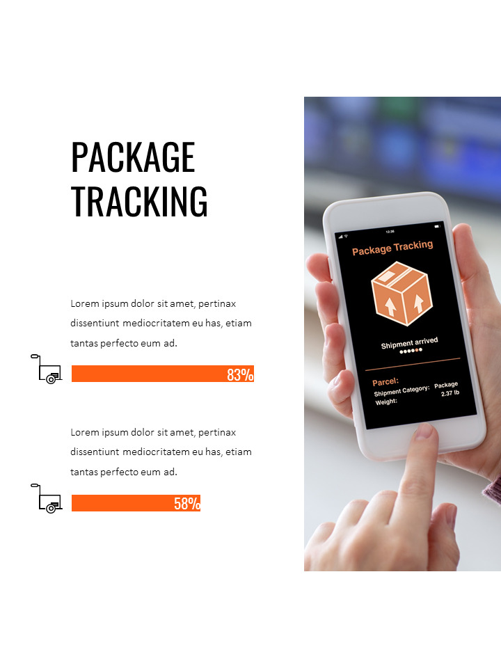 Express Delivery Company presentation slide design