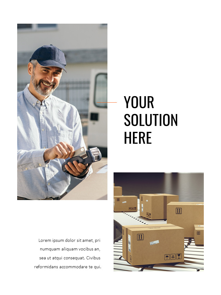 Express Delivery Company presentation slide design