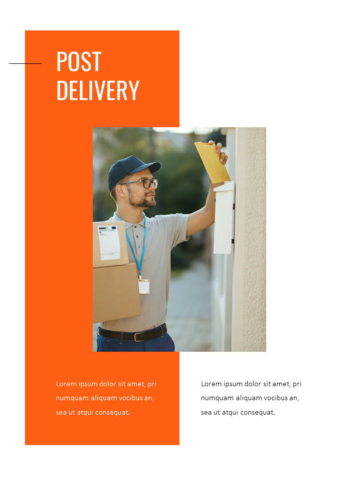 Express Delivery Company presentation slide design