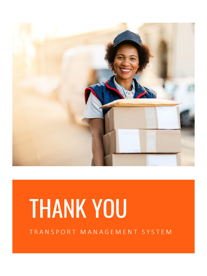 Express Delivery Company presentation slide design