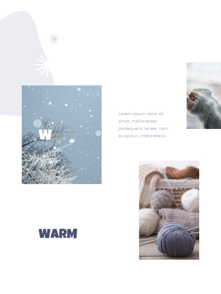 Winter Season Theme Abstract Design Template Presentation Google Slides ...