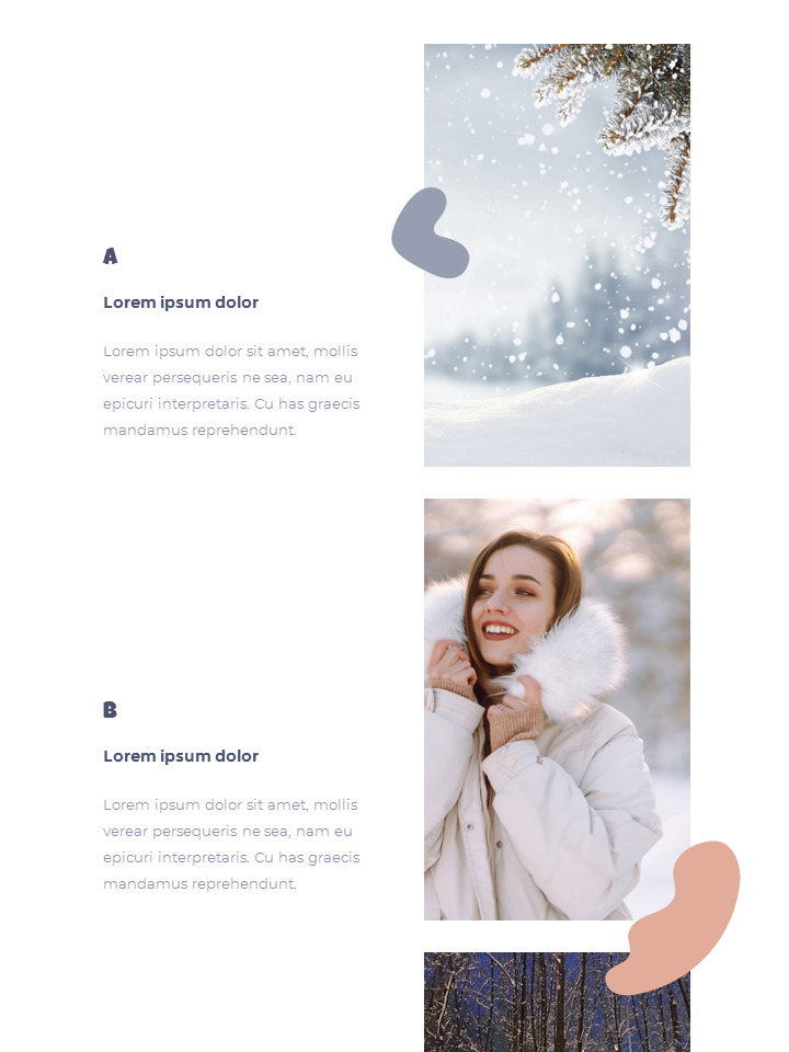 Winter Season Theme Abstract Design Template Presentation Google Slides ...