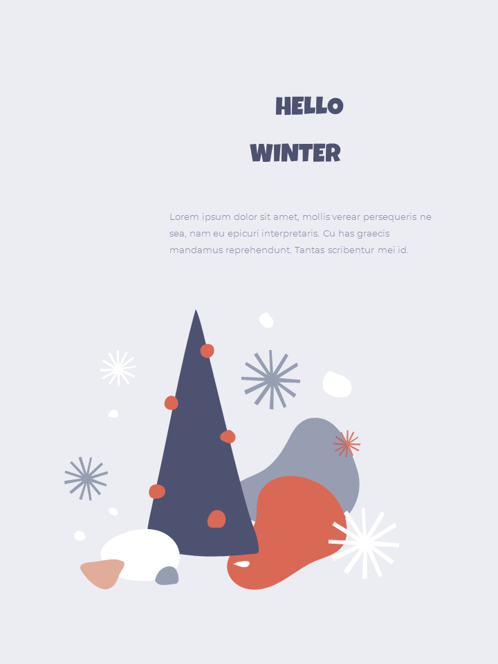 Winter Season Theme Abstract Design Template Presentation Google Slides ...