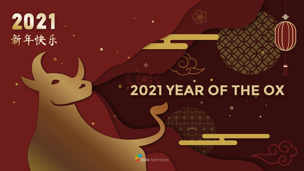 2021 Year of the OX presentation slide design