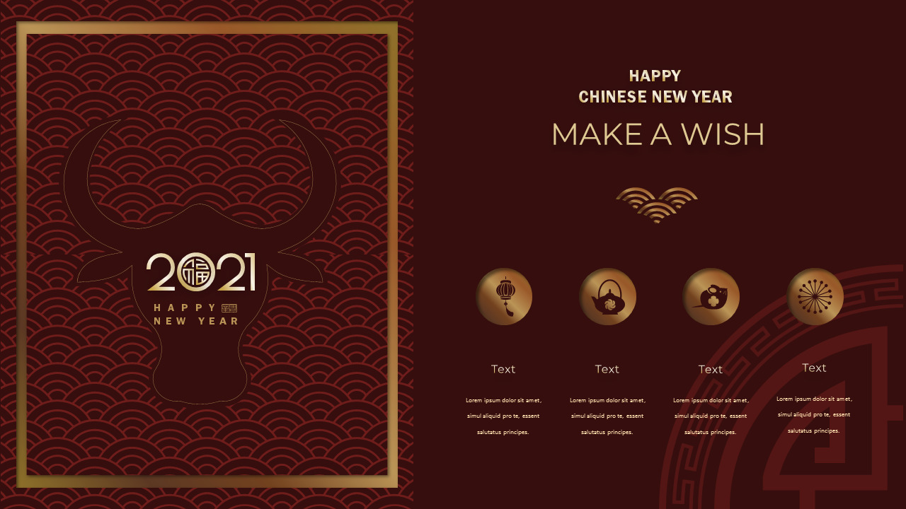 2021 Year of the OX presentation slide design