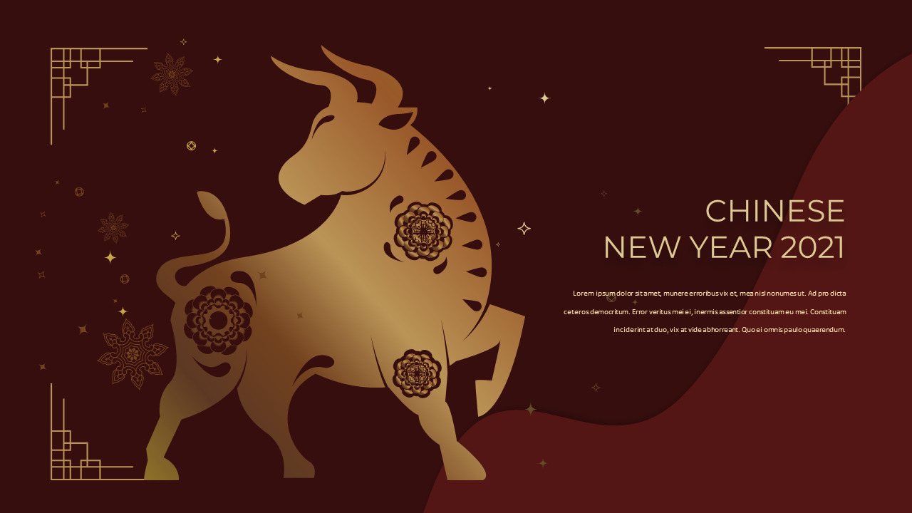 2021 Year of the OX presentation slide design