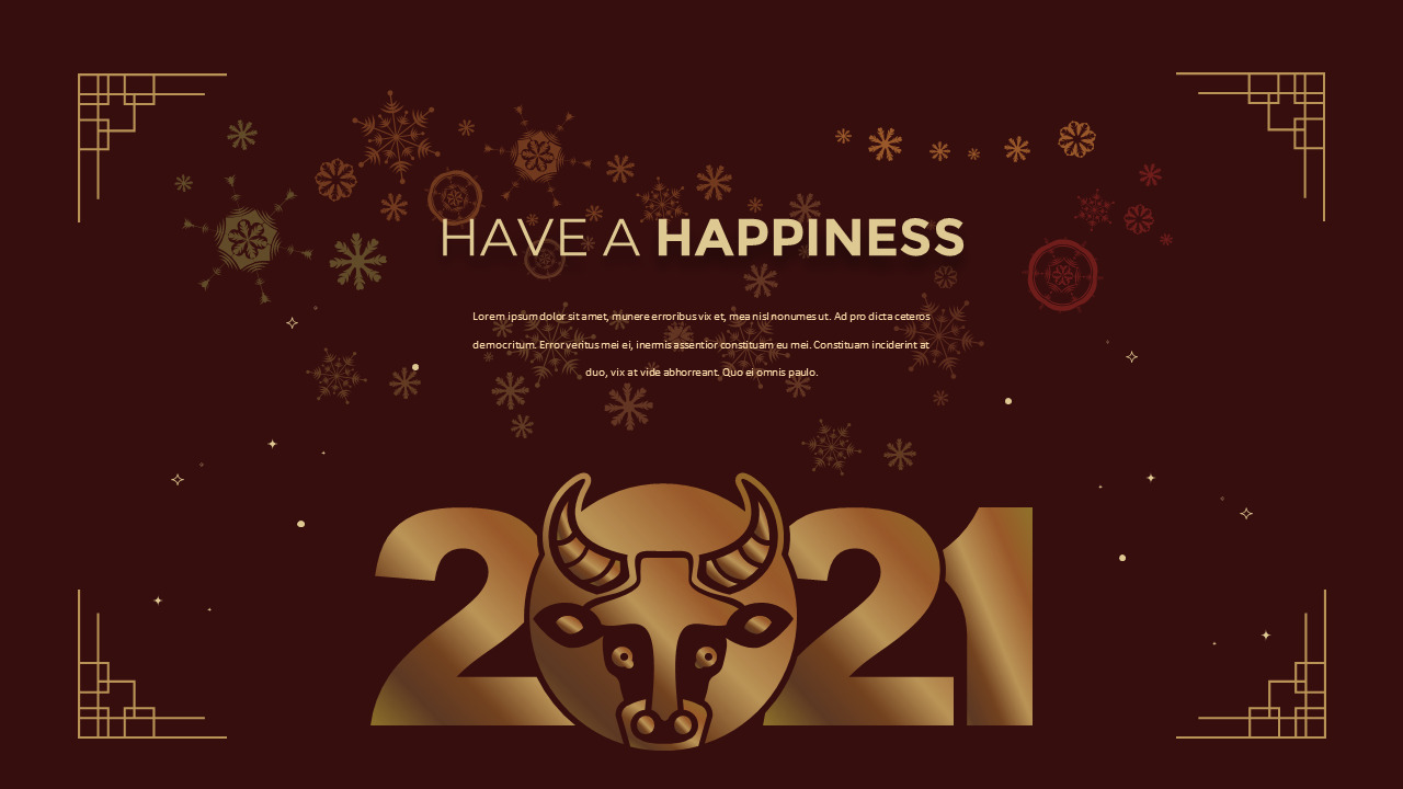 2021 Year of the OX presentation slide design