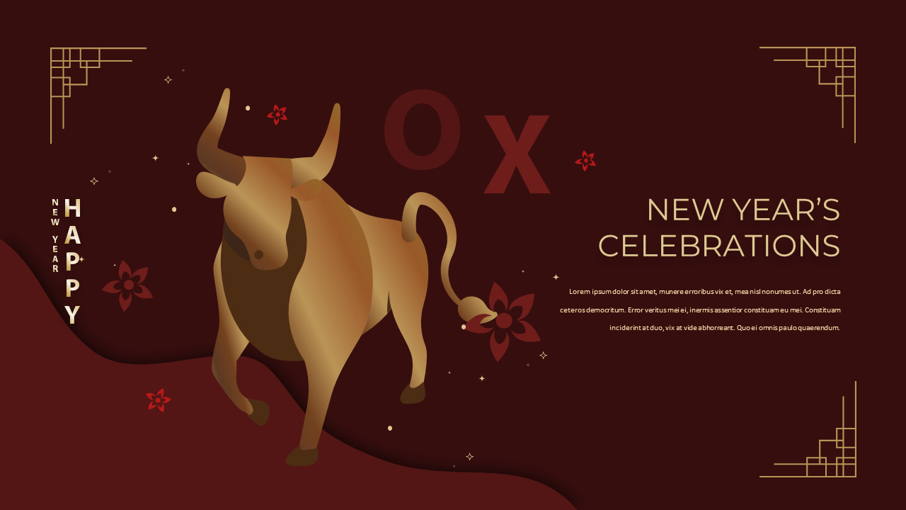 2021 Year of the OX presentation slide design