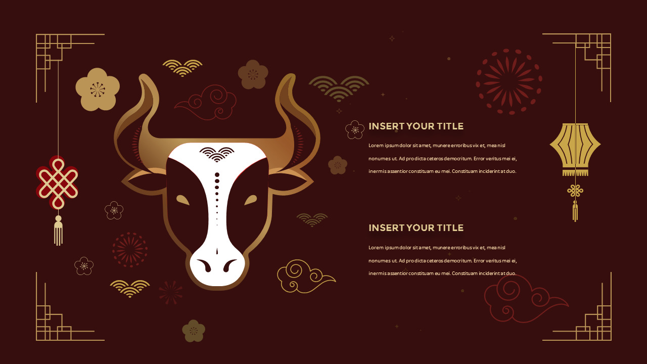 2021 Year of the OX presentation slide design