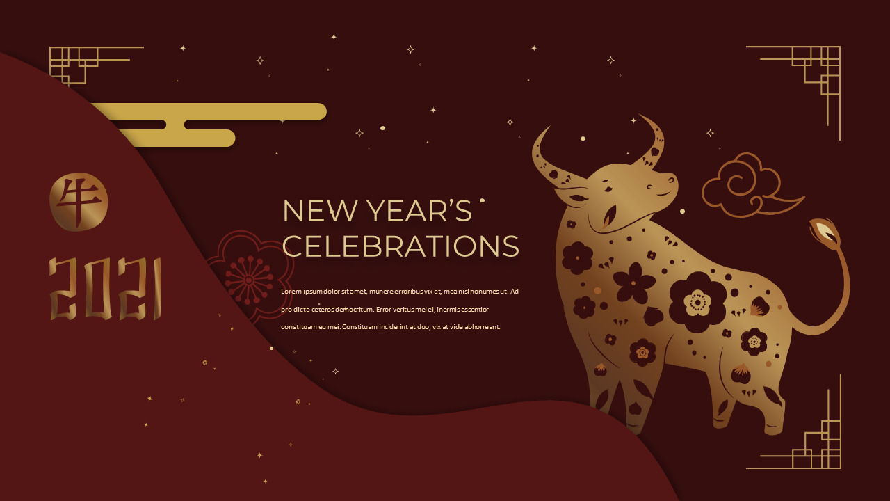 2021 Year of the OX presentation slide design