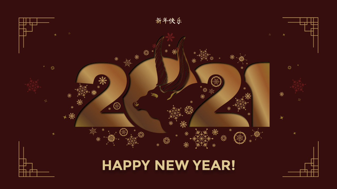 2021 Year of the OX presentation slide design