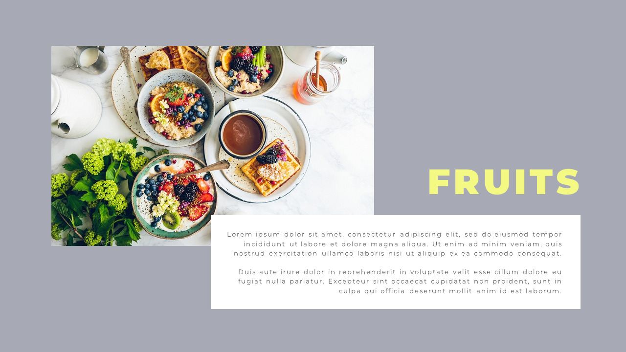 Food Stylist Portfolio company profile template design