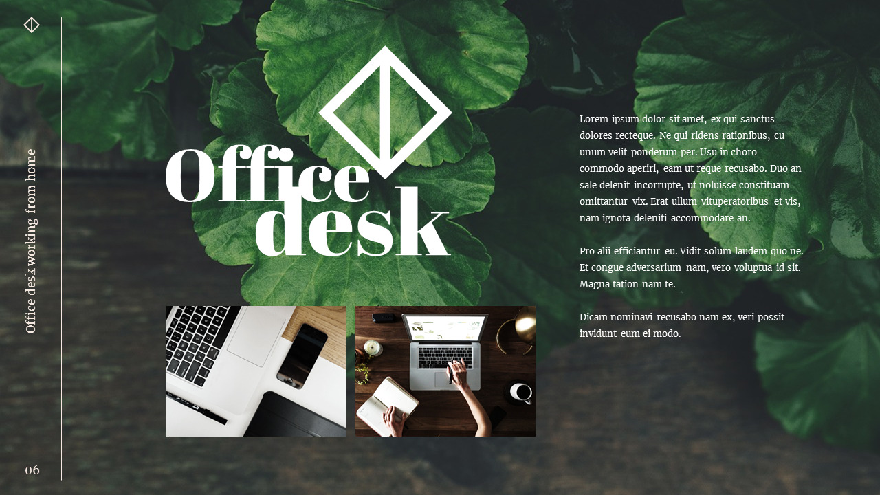 Office Desk team presentation template
